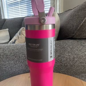 Stanley | Dining | Stanley 3oz Hot Pink Camelia Flip Straw Tumbler New ...